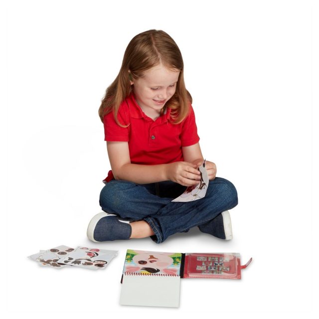 Melissa & Doug On the Go Make-a-Face Farm Reusable Sticker Pad ...