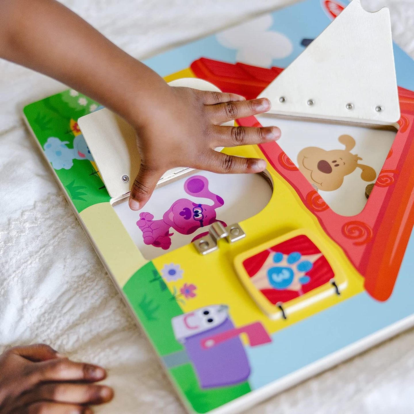 Melissa & Doug Blues Clues Wooden Lift-the-Flap Activity Board ...