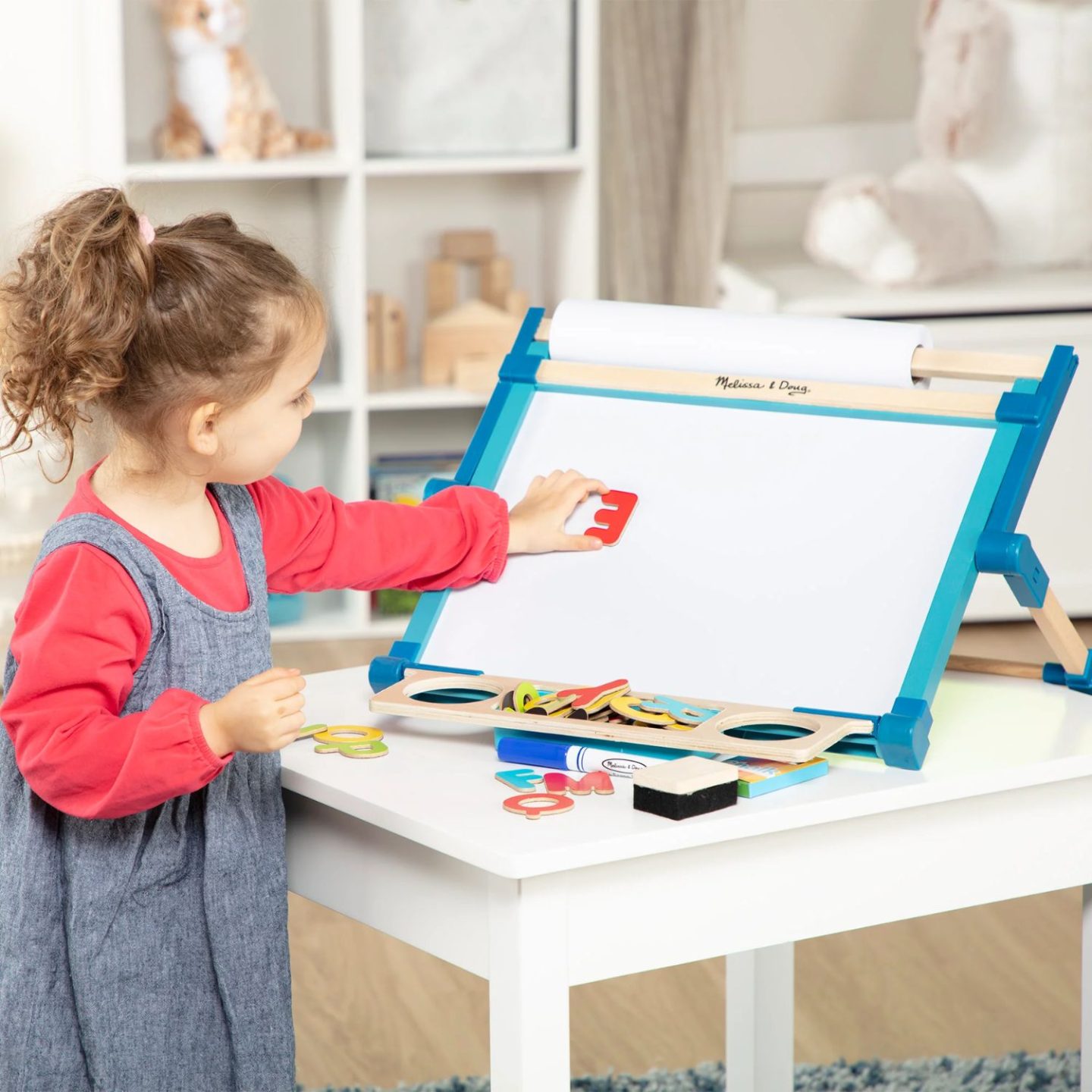 Melissa & Doug Double-Sided Magnetic Tabletop Easel | Melissa And Doug Toys